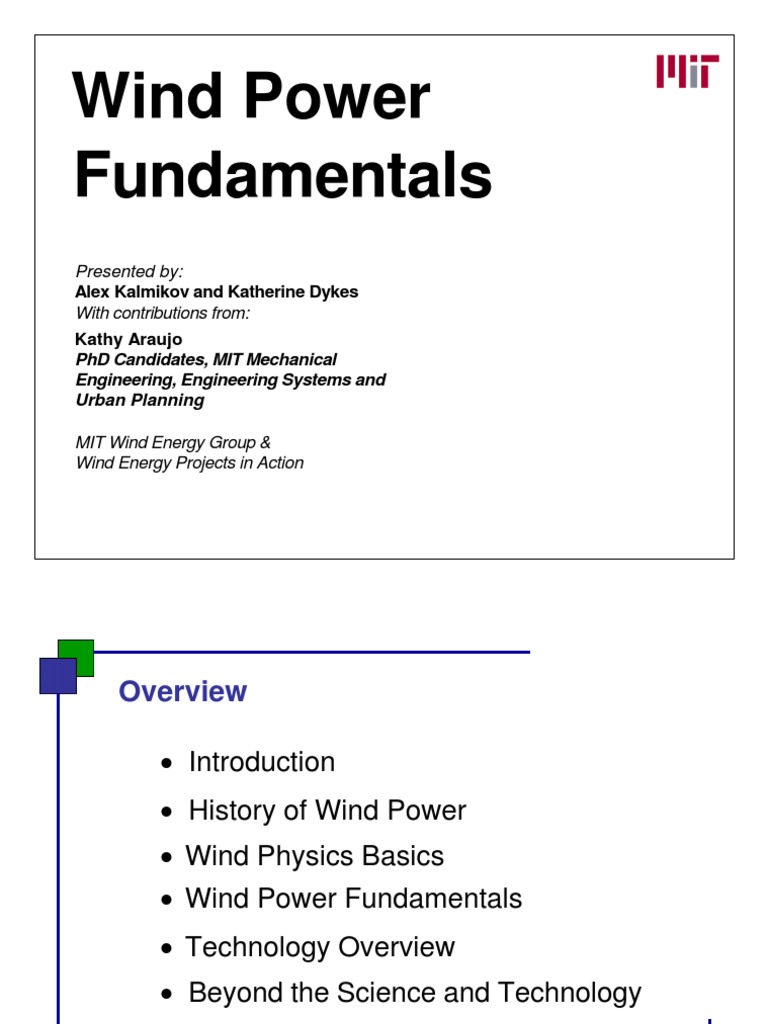 Wind Power Fundamentals Slides | PDF | Wind Power | Wind Turbine