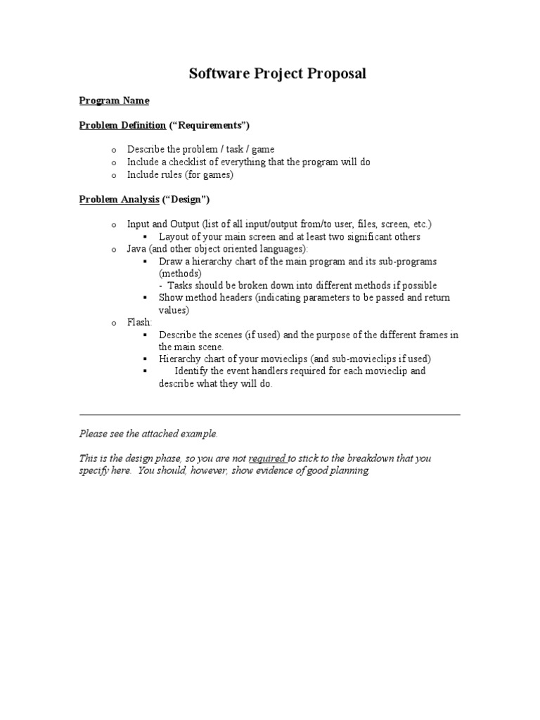 Software Project Proposal | Download Free PDF | Parameter (Computer Programming) | Software ...