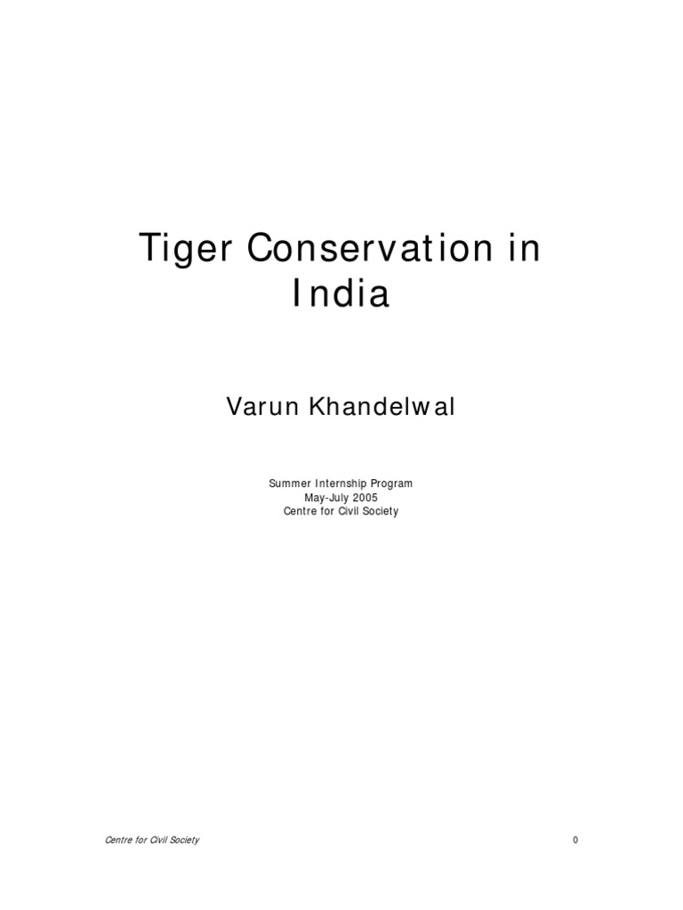 Tiger Conservation | PDF | Tiger | Census