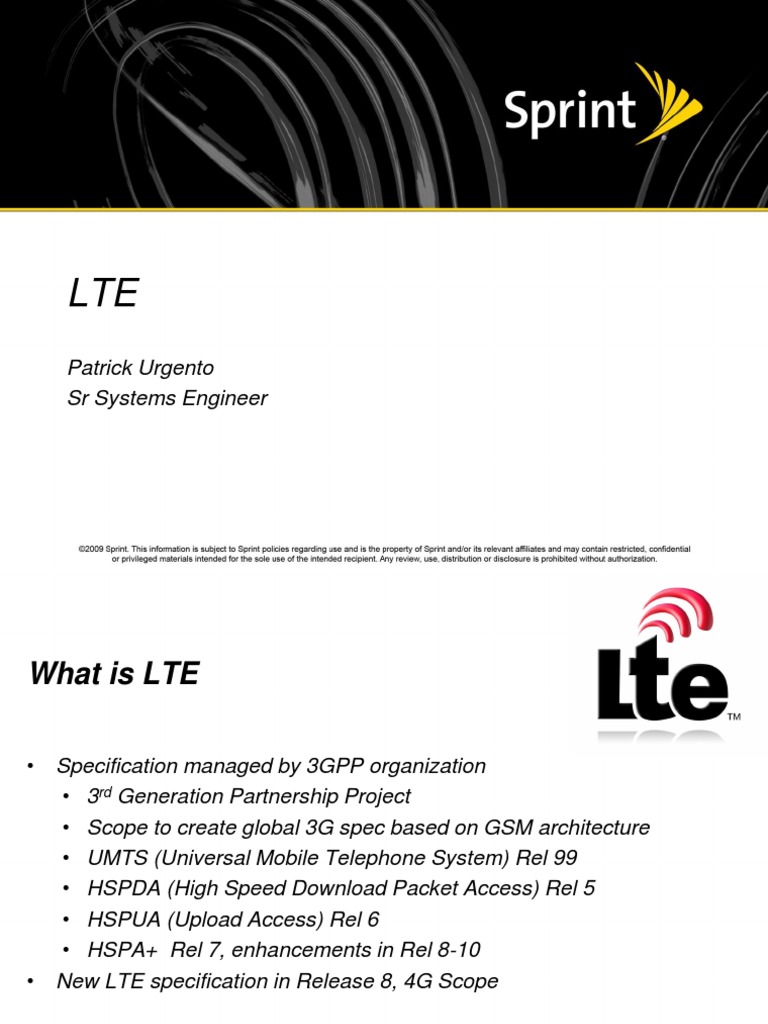 LTE Sprint Urgento | PDF | Lte (Telecommunication) | 4 G