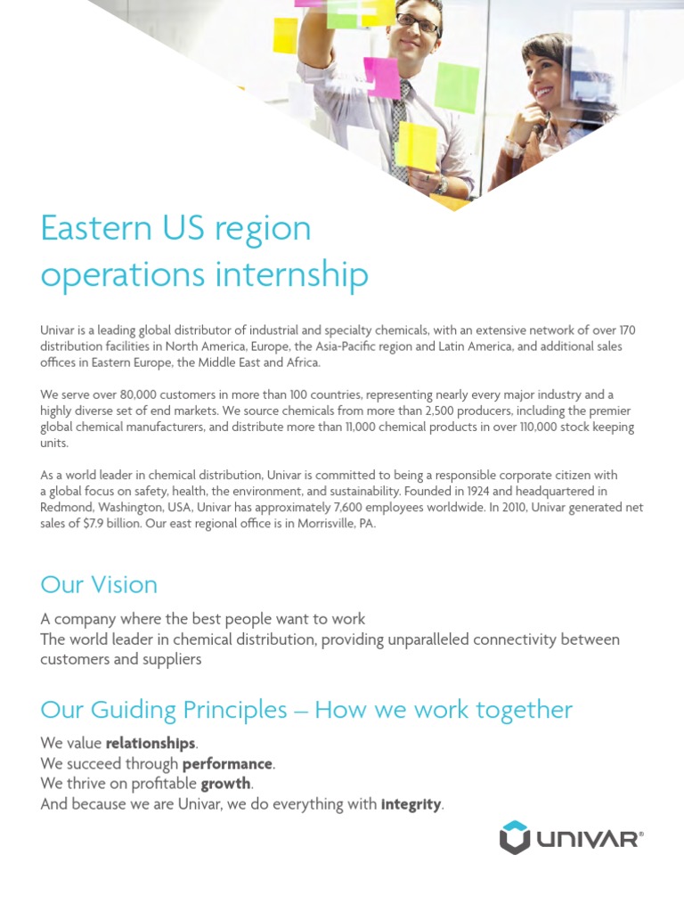 Operations Internship - From Univar1 | PDF | Internship | Job Hunting