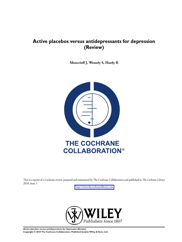 Active Placebos Ebm | PDF | Antidepressant | Placebo