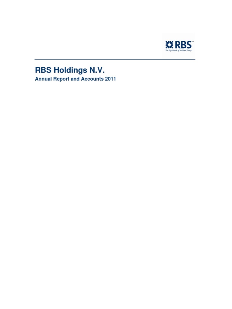RBS Holdings NV Annual Report | PDF | Banks | Interest