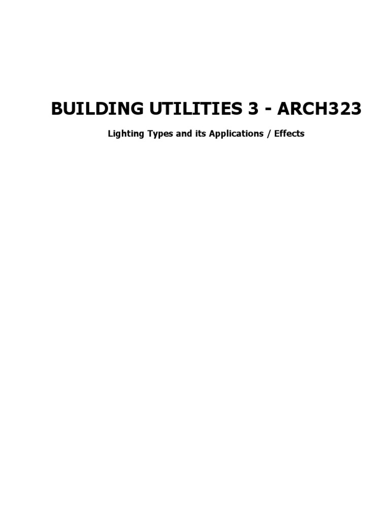 Lighting Types | PDF | Lighting | Optics
