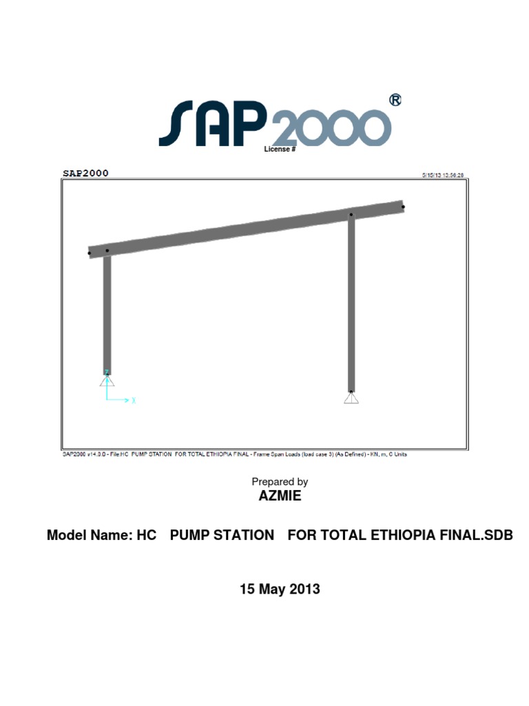 HC Pump Station Analysis Report | PDF | Structural Load | Coordinate System