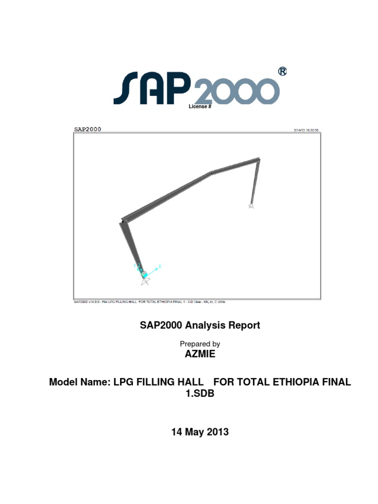 LPG Filling Hall Report Analysis | PDF | Solid | Structural Load