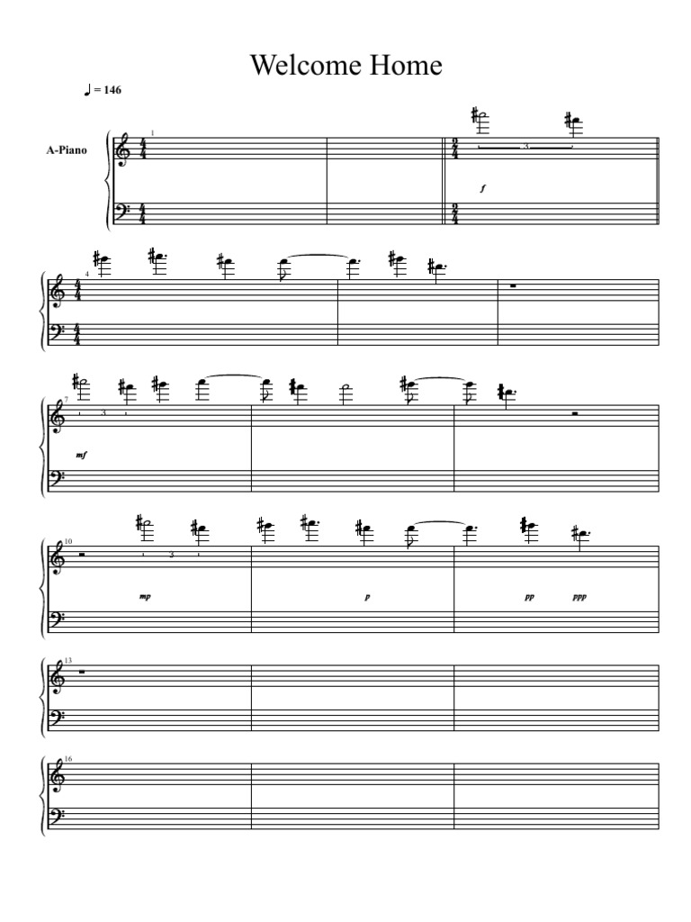 Radical Face Welcome Home Son Piano Part | PDF