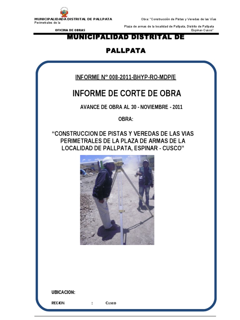 Infor Corte de Obra | PDF