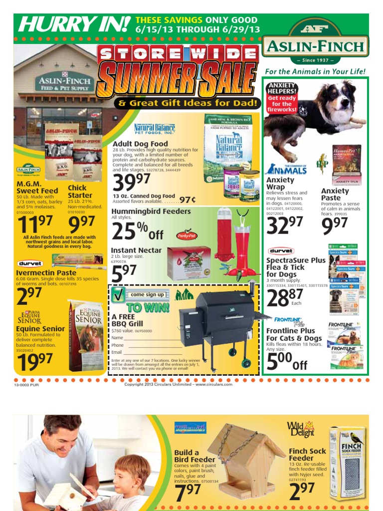 Aslin June Flyer | PDF | Dog Food | Foods