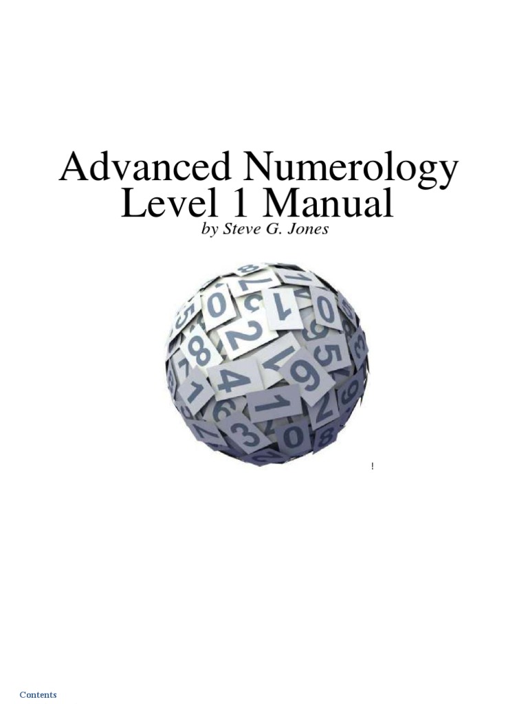 Advanced Numerology Level 1 Manual: by Steve G. Jones | PDF | Numbers ...