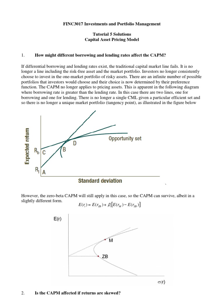 Zero-Beta CAPM Insights and Implications | PDF | Capital Asset Pricing ...
