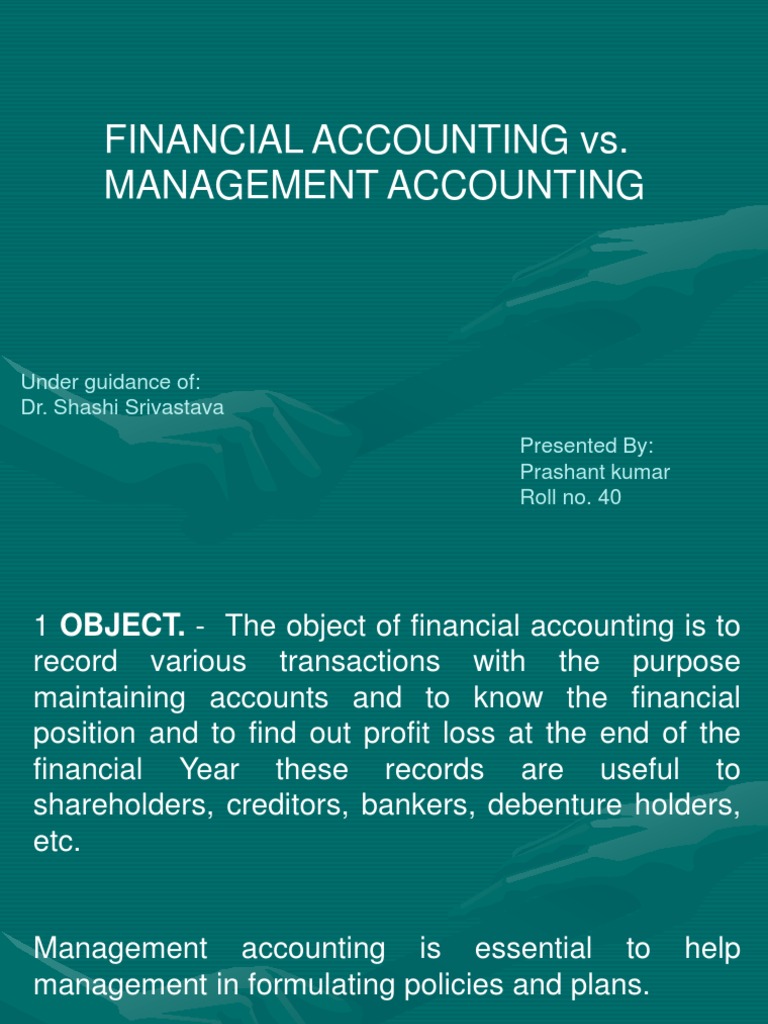 3.management Accounting Vs Financial Accounting | PDF | Financial ...