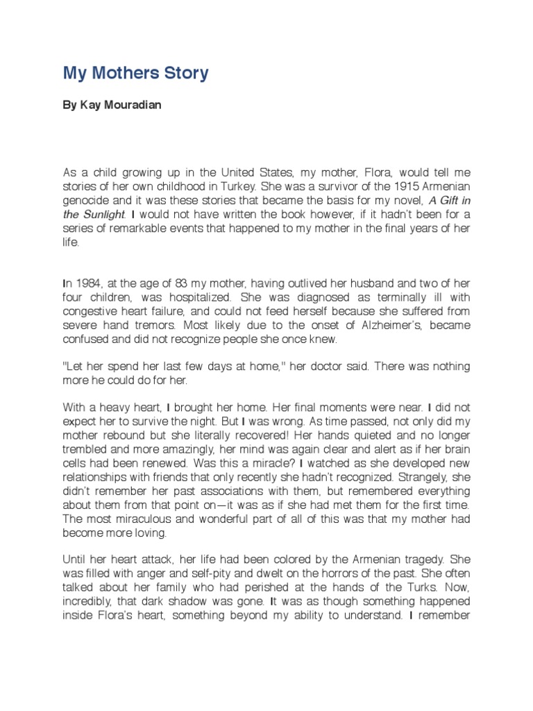 My Mothers Story Pdf