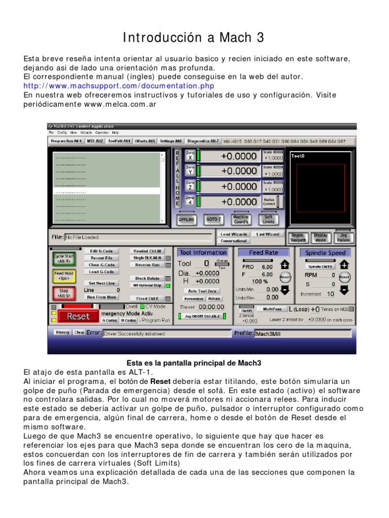 Introduccion A Mach3 | PDF | Eje | Herramientas