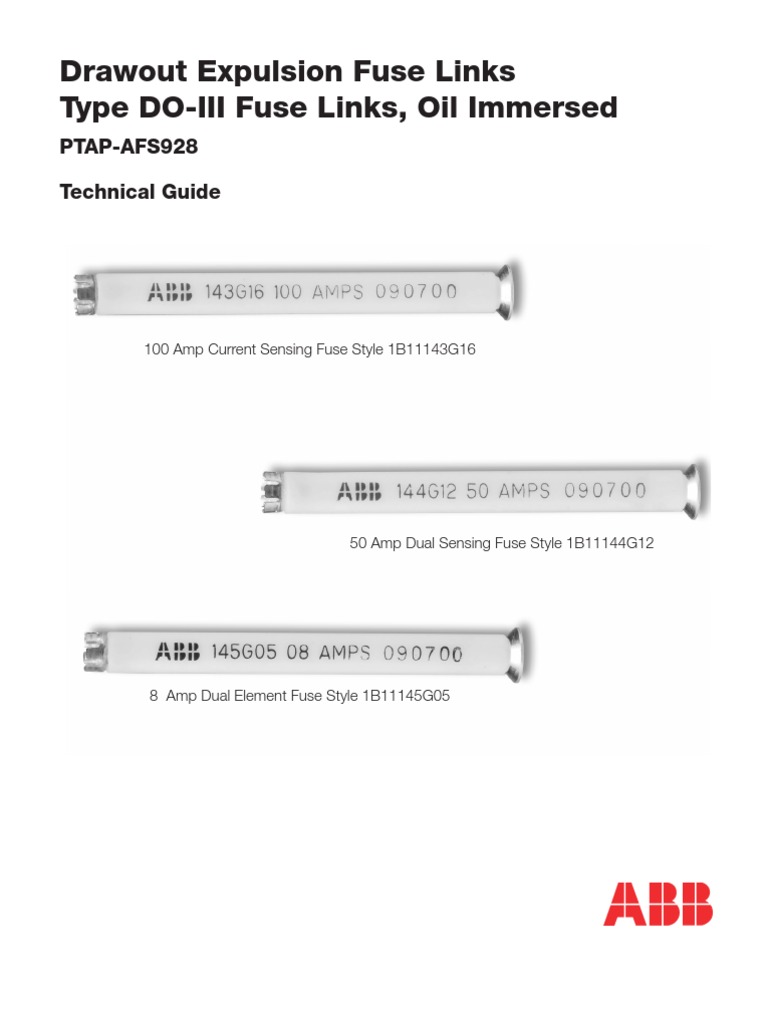Oil Immersed Drawout Expulsion Fuse Links Installation Guide | PDF ...