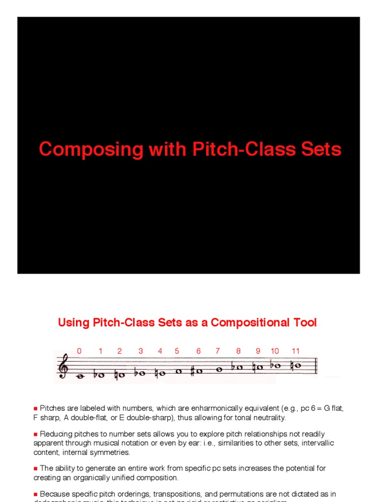 Using Pitch-Class Sets in Composition | PDF