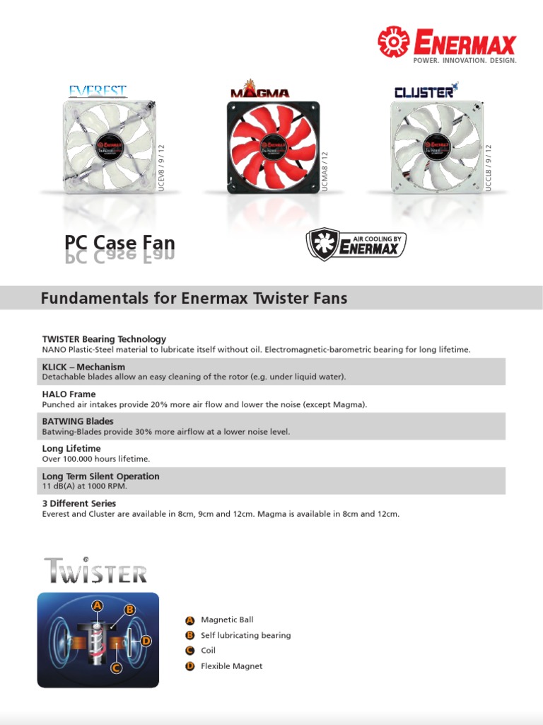 Introducing the Enermax Twister PC Case Fan Lineup: Everest, Cluster ...