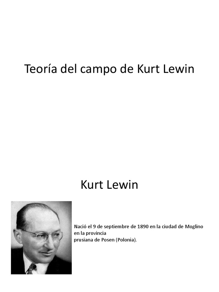 Teoría Del Campo de Kurt Lewin | PDF