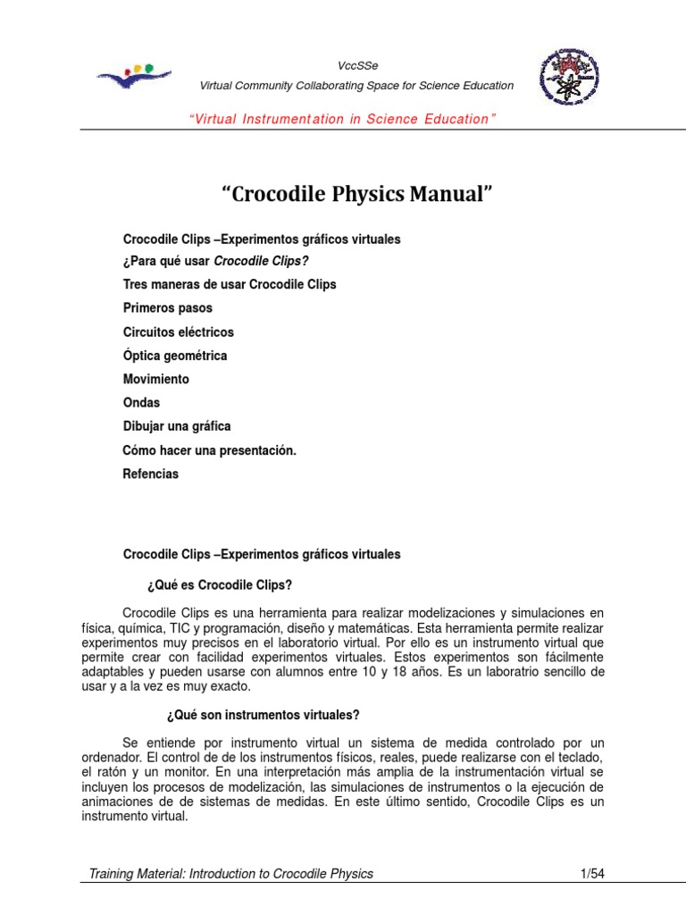 10 Crocodile Physics Tutorial | PDF | Point and Click | Ventana (informática)