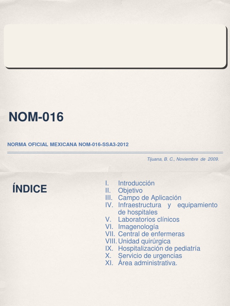 Nom 016 | Hospital | Enfermería