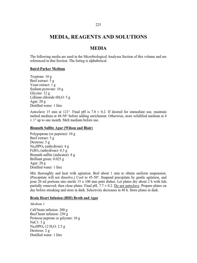 Media Preparation Guide | PDF | Buffer Solution | Ammonia