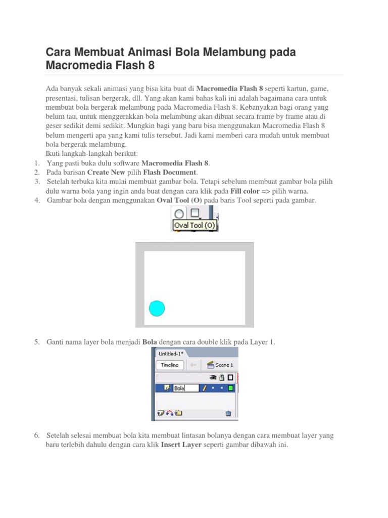 Cara Membuat Animasi Bola Melambung Pada Macromedia Flash 8 | PDF | Karier & Perkembangan | Game ...