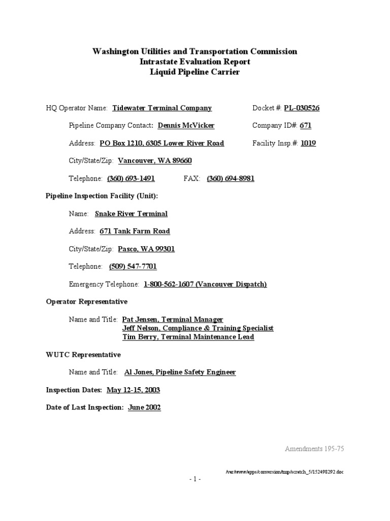 Field+Inspection+Report Hydrotest | PDF | Pipeline Transport | Corrosion