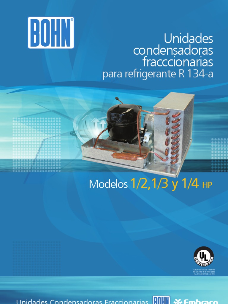 UC Fraccionarias Compresores Bohn - Embraco | PDF | Cantidad | Gases
