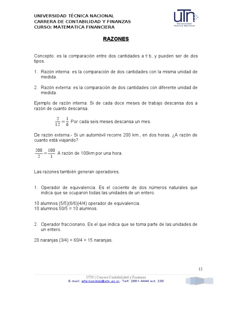 1-Razones Proporciones y Porcentaje Resumen | PDF | Porcentaje | Números
