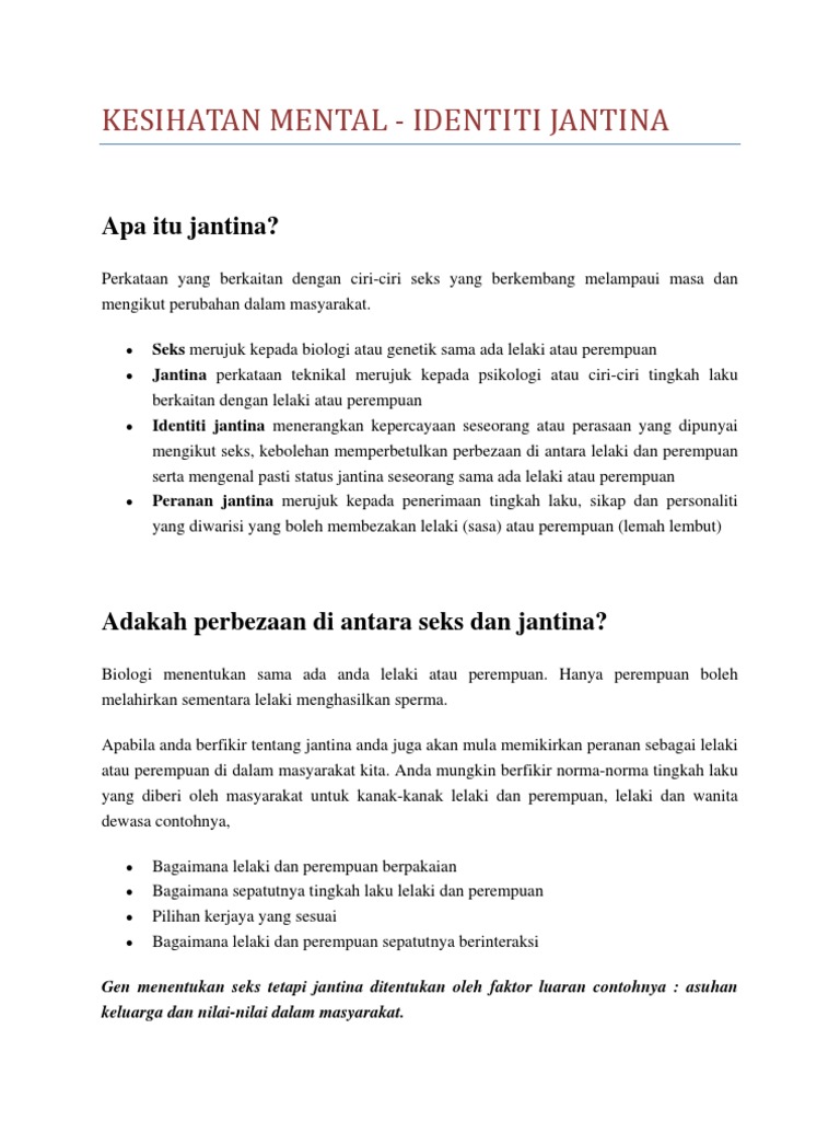 Identiti Jantina | PDF