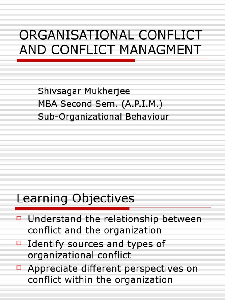 Understanding Organizational Conflict Types | PDF | Conflict (Process ...