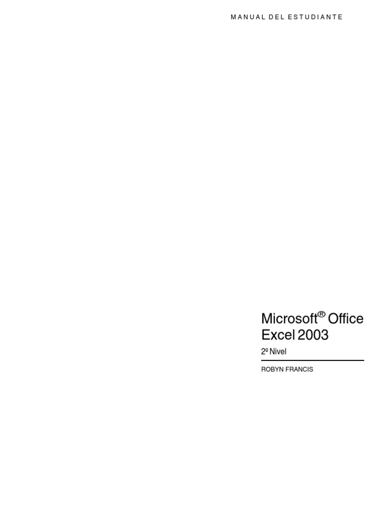 Manual Excel | PDF | Windows 2000 | Microsoft Office