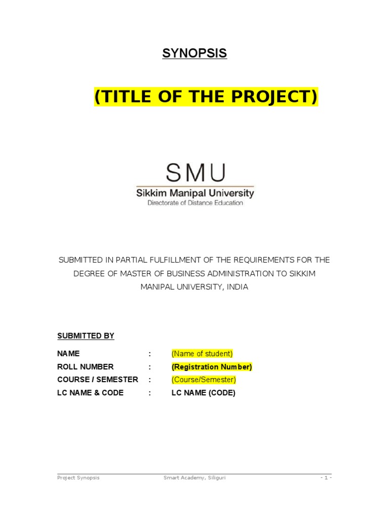 MBA Project Synopsis: Smart Academy | PDF | Libraries | System