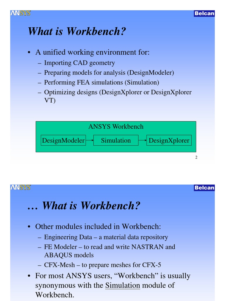 ANSYS Work Bench Page 1 PDF | PDF | Computers