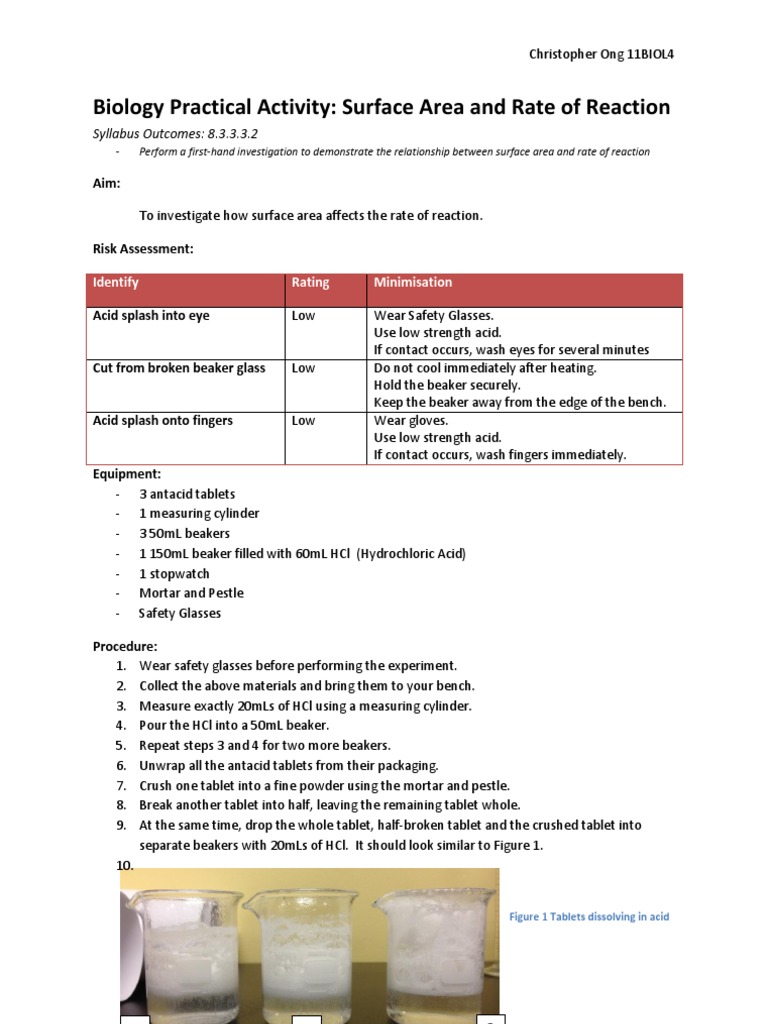 Surface Area Impact on Reaction Rates | PDF | Tablet (Pharmacy ...