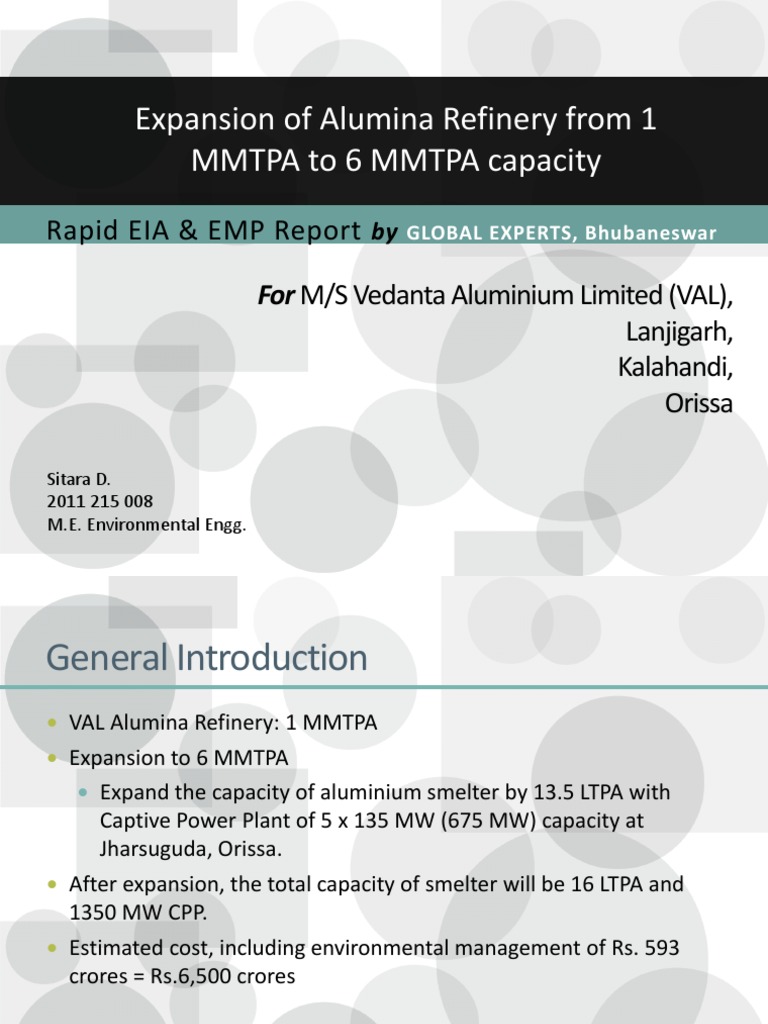 Rapid EIA Report of An Alumina Refinery | PDF | Waste Management | Water