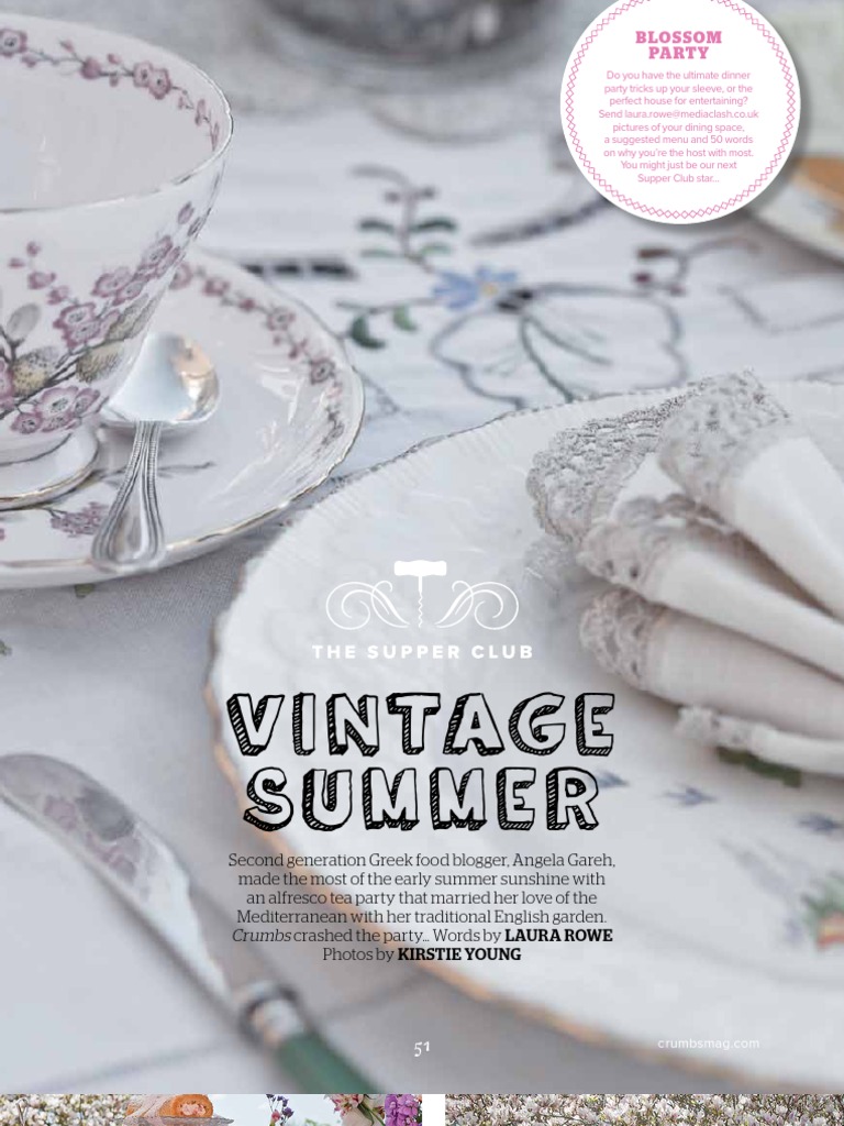 Vintage Blossom Tea Party | PDF | Baking | Icing (Food)