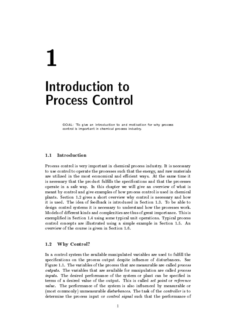 Process Control | PDF | Control Theory | Mathematical Model