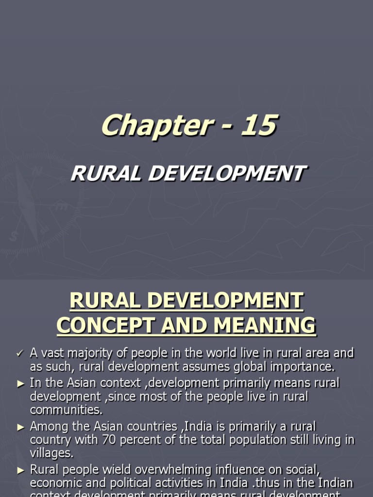 Chapter - 15 Rural Devlopment | PDF | Economic Development | Rural Area