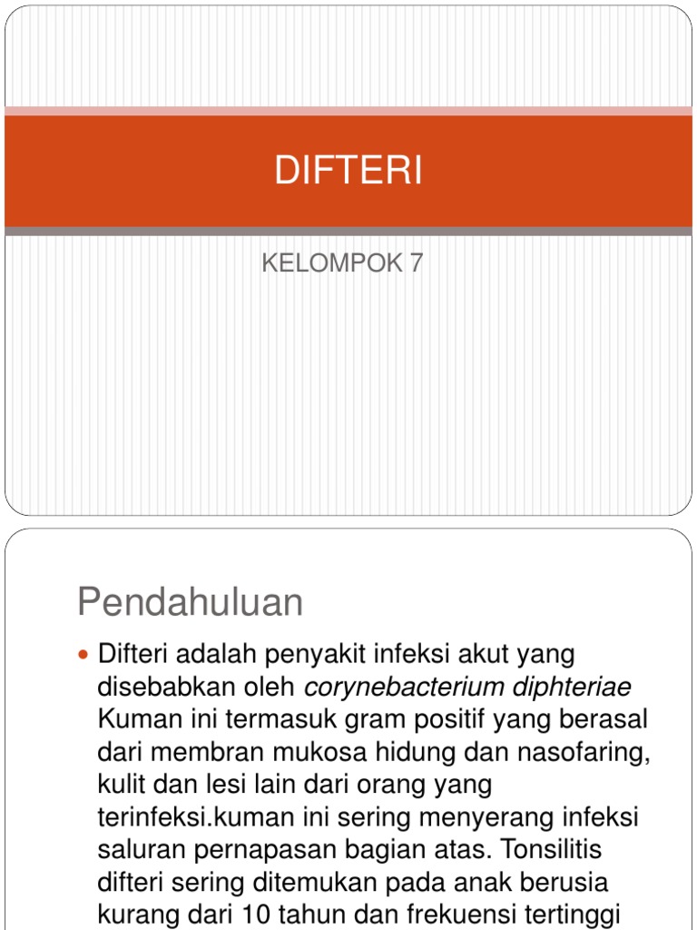 DIFTERI | PDF | Kesehatan Holistik | Sains & Matematika