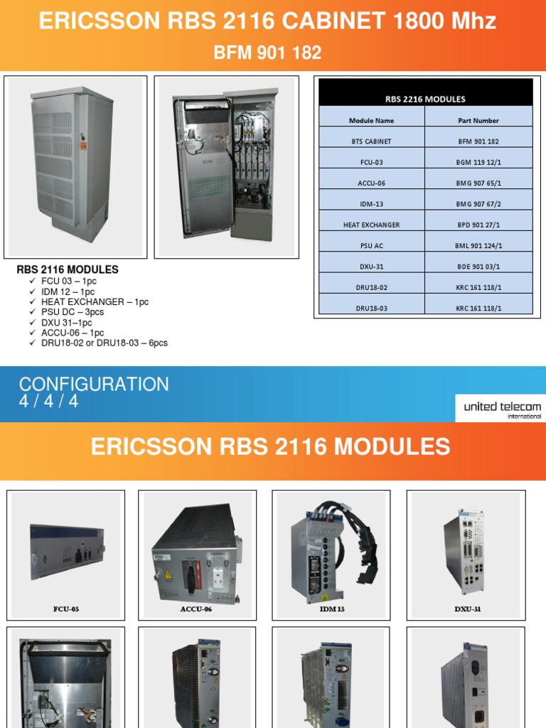 Ericsson RBS2116 1800Mhz Cabinet | PDF