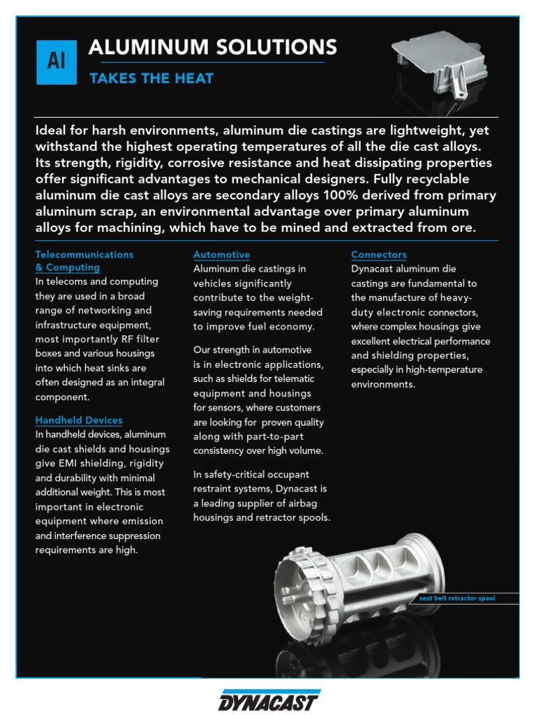 Aluminum Die Casting Guide | PDF | Alloy | Aluminium