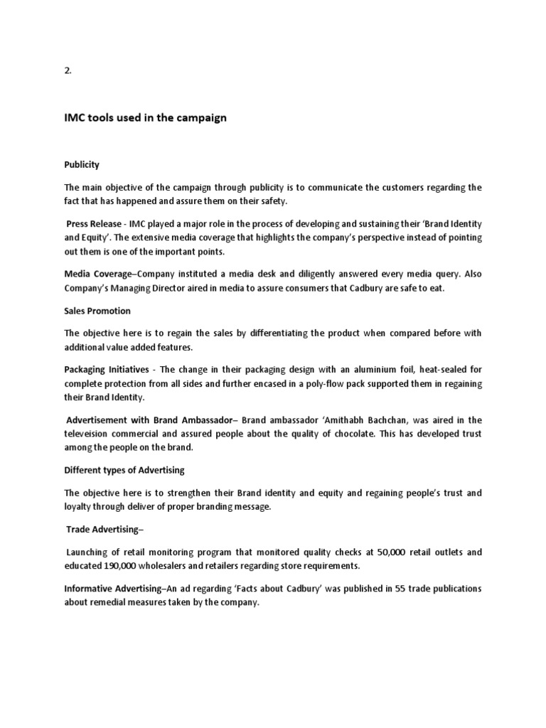 IMC Tools Used in The Campaign | PDF | Business