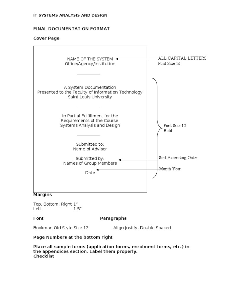 Sad Final Documentation Format | PDF