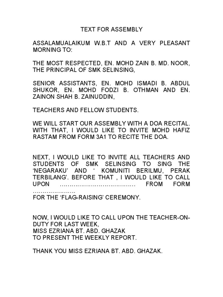 Text For Assembly | PDF