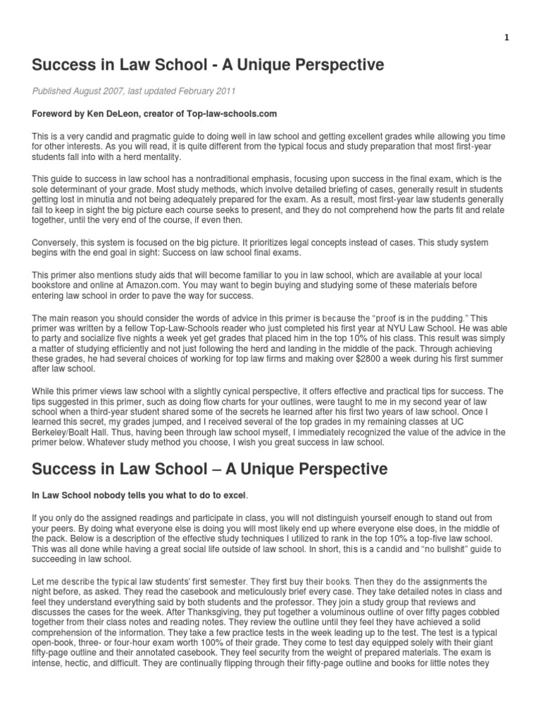 Fast Track to 1L Success Guide | PDF | Law School Admission Test ...