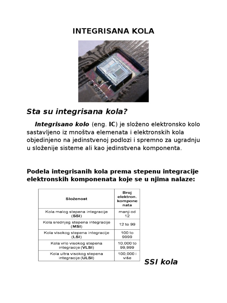 Integrisana Kola | PDF