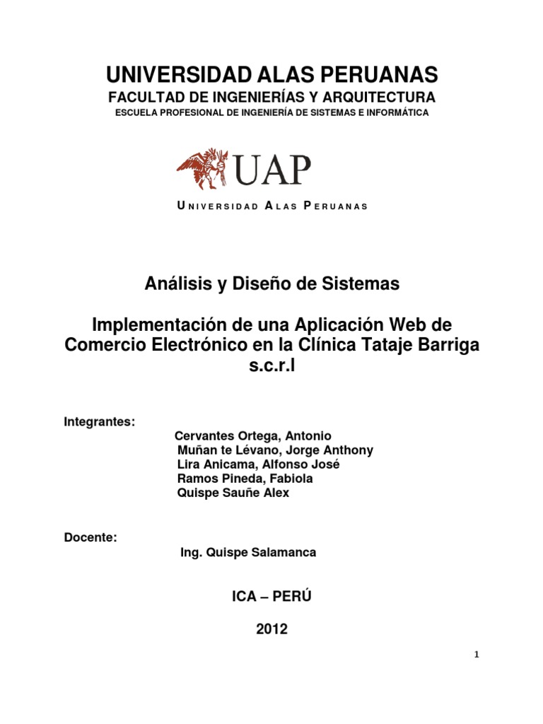 Desarrollo Del Proyecto Final Analisis y Diseño | PDF Desarrollo Del Proyecto Final Analisis y Diseño | PDF