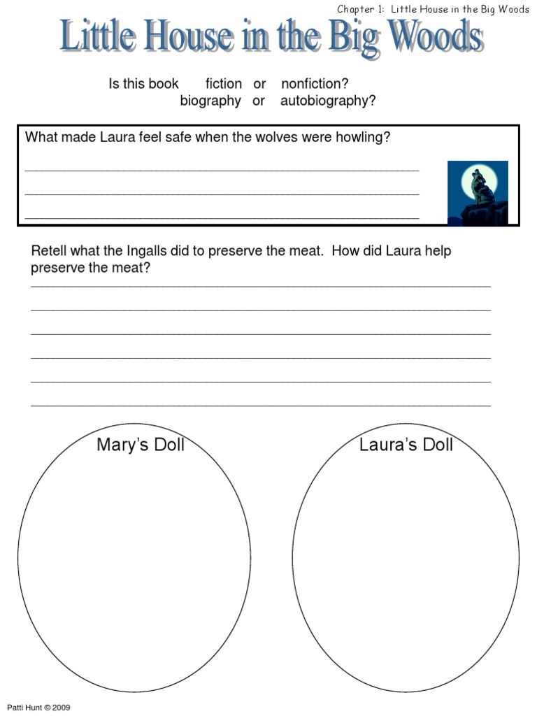 Laura Ingalls Wilder Little House in The Big Woods Notebooking Pages ...