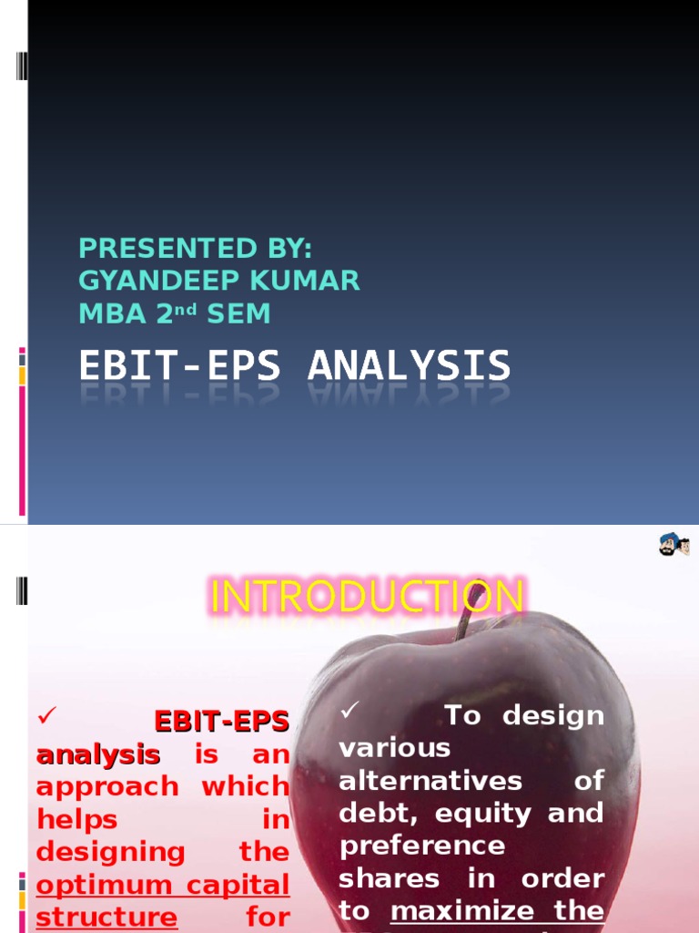EBIT-EPS Analysis for Optimal Capital Structure | PDF | Capital ...